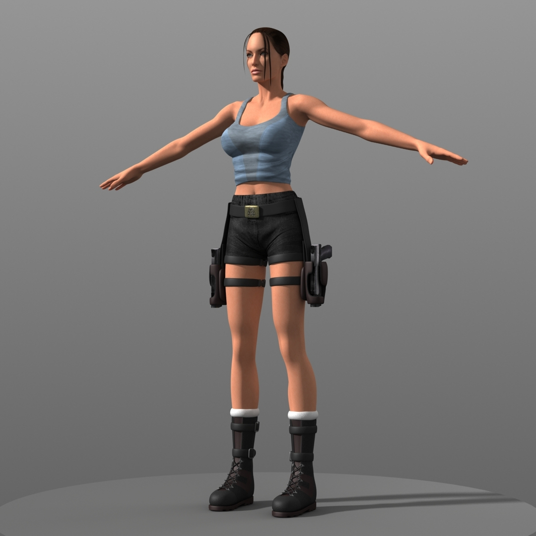 female character 3d obj