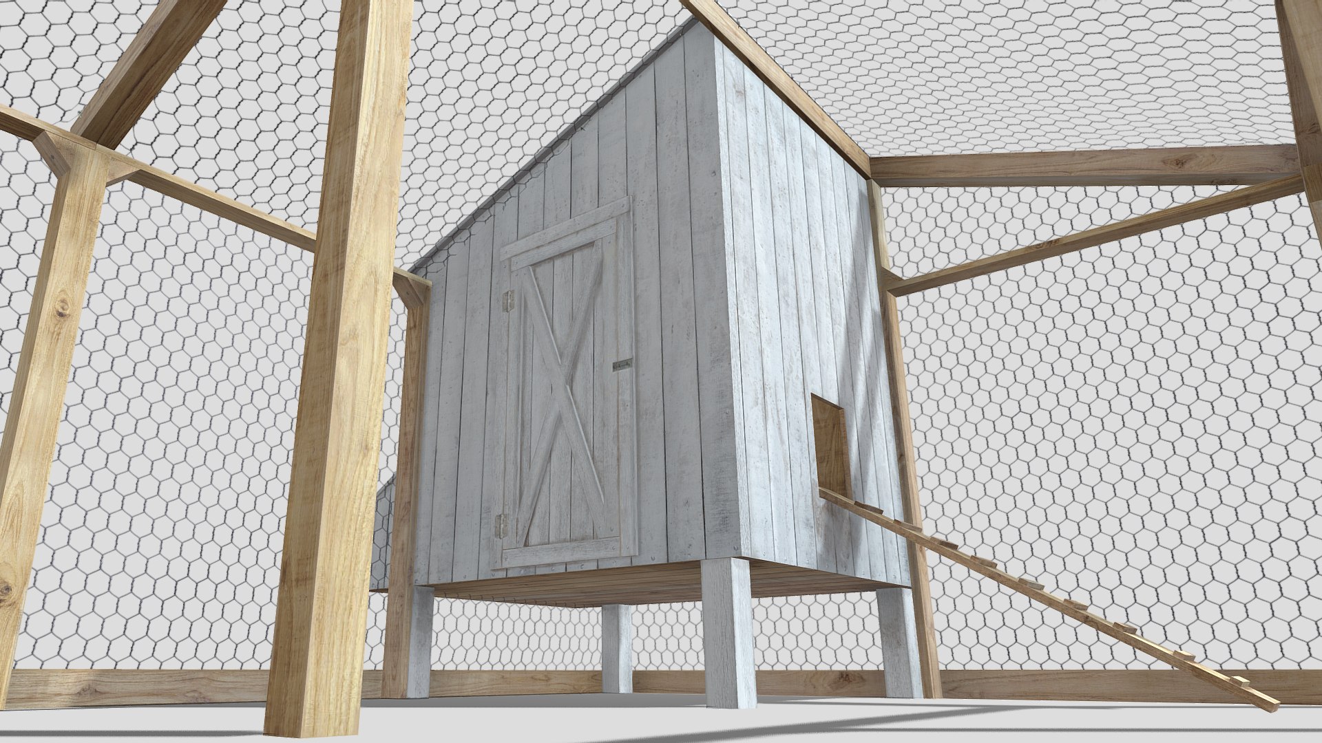 Chicken Coop 3D Model - TurboSquid 2149726