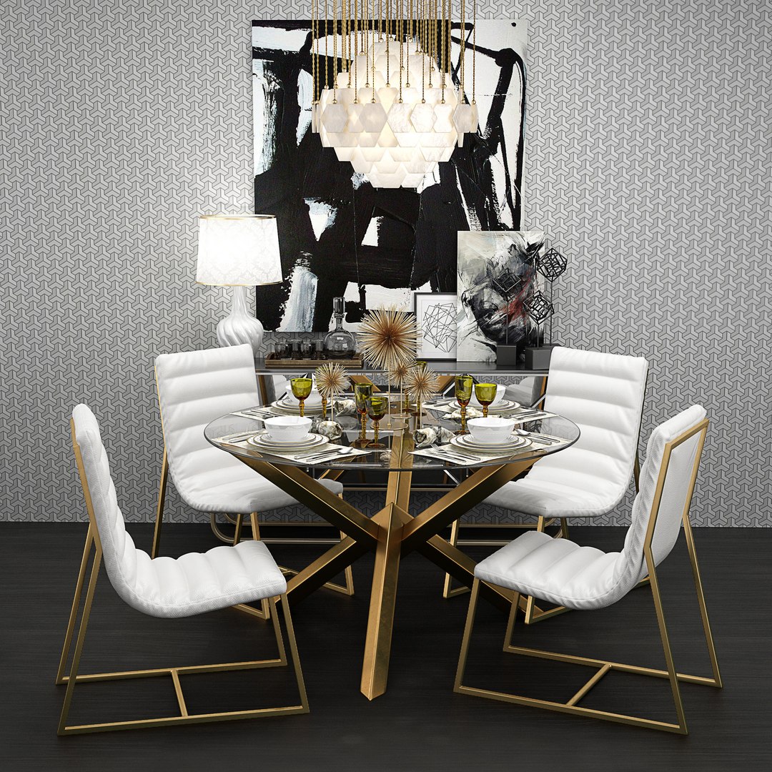 Costa Dining Table 3D Model - TurboSquid 1407295
