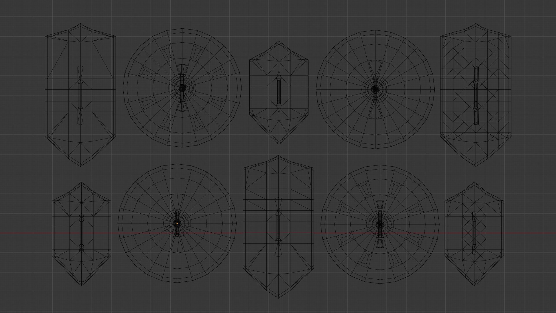 3D Model Modular Melee Swords Shields Pack - Low Poly Stylized ...