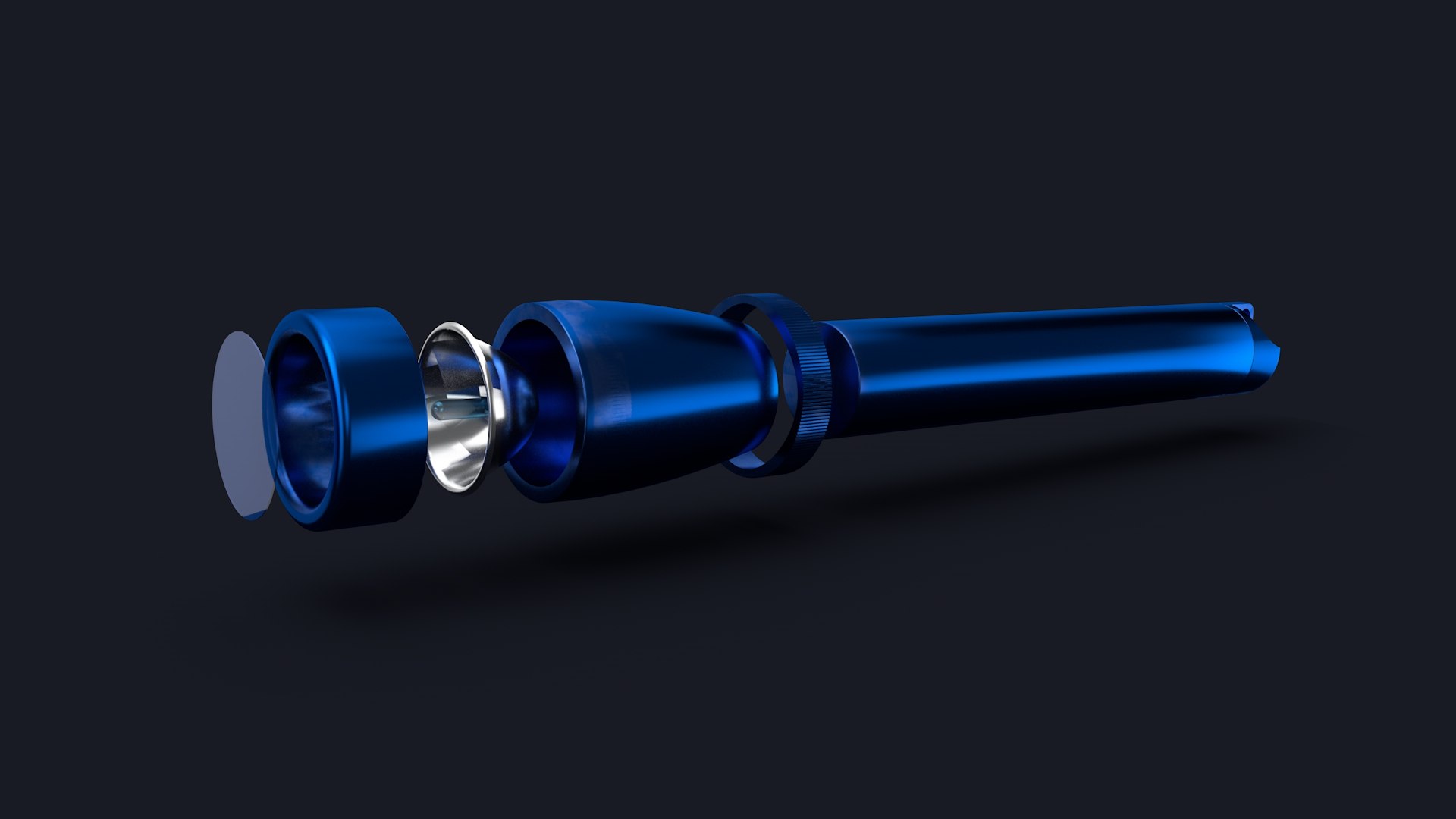 Blue Flashlight 3D Model - TurboSquid 1975088