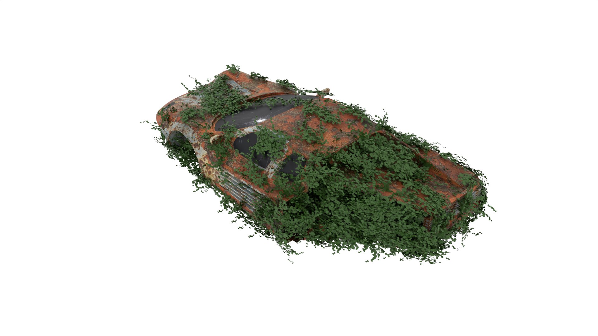 3D Damaged Rusted Sport Car Model - TurboSquid 2034704