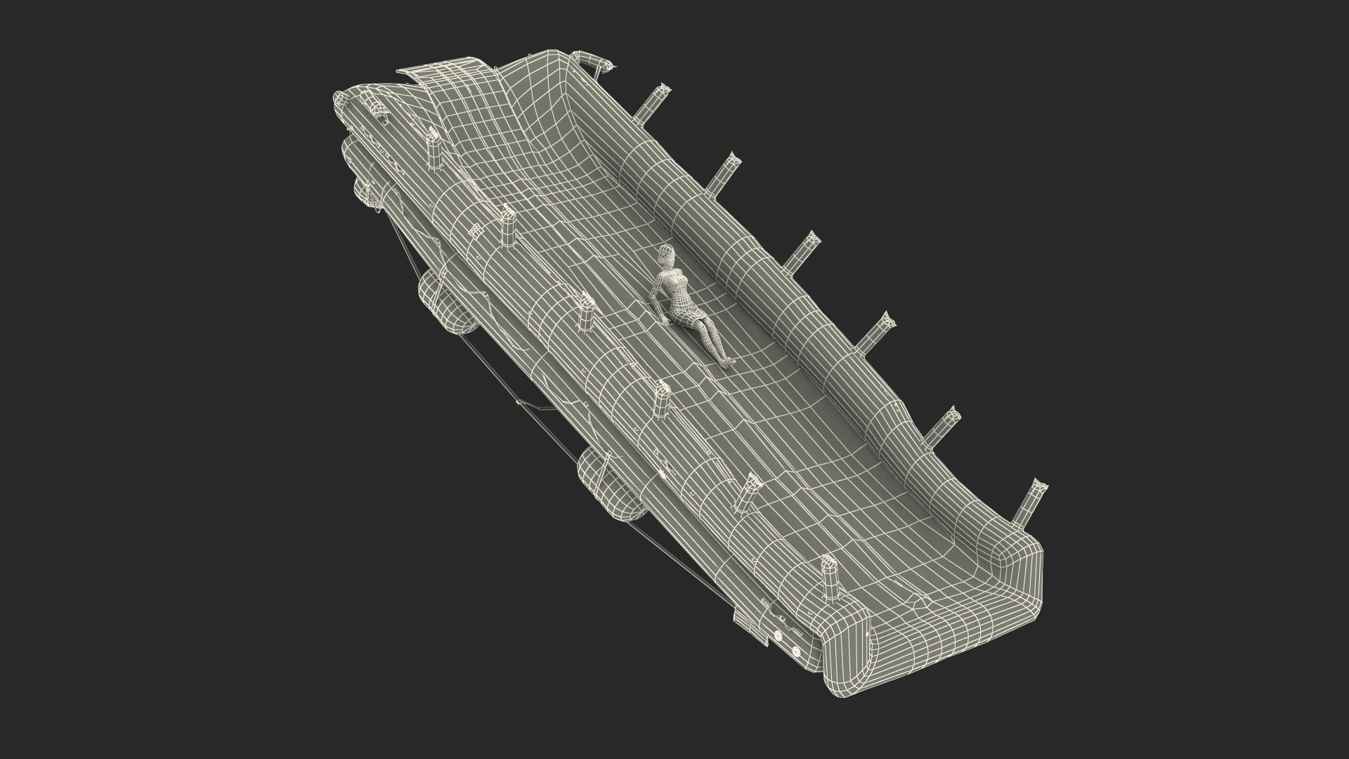 Inflatable Evacuation Slide With Airline Hostess 3D Model - TurboSquid ...