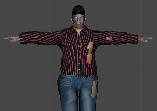 3d fat zombie