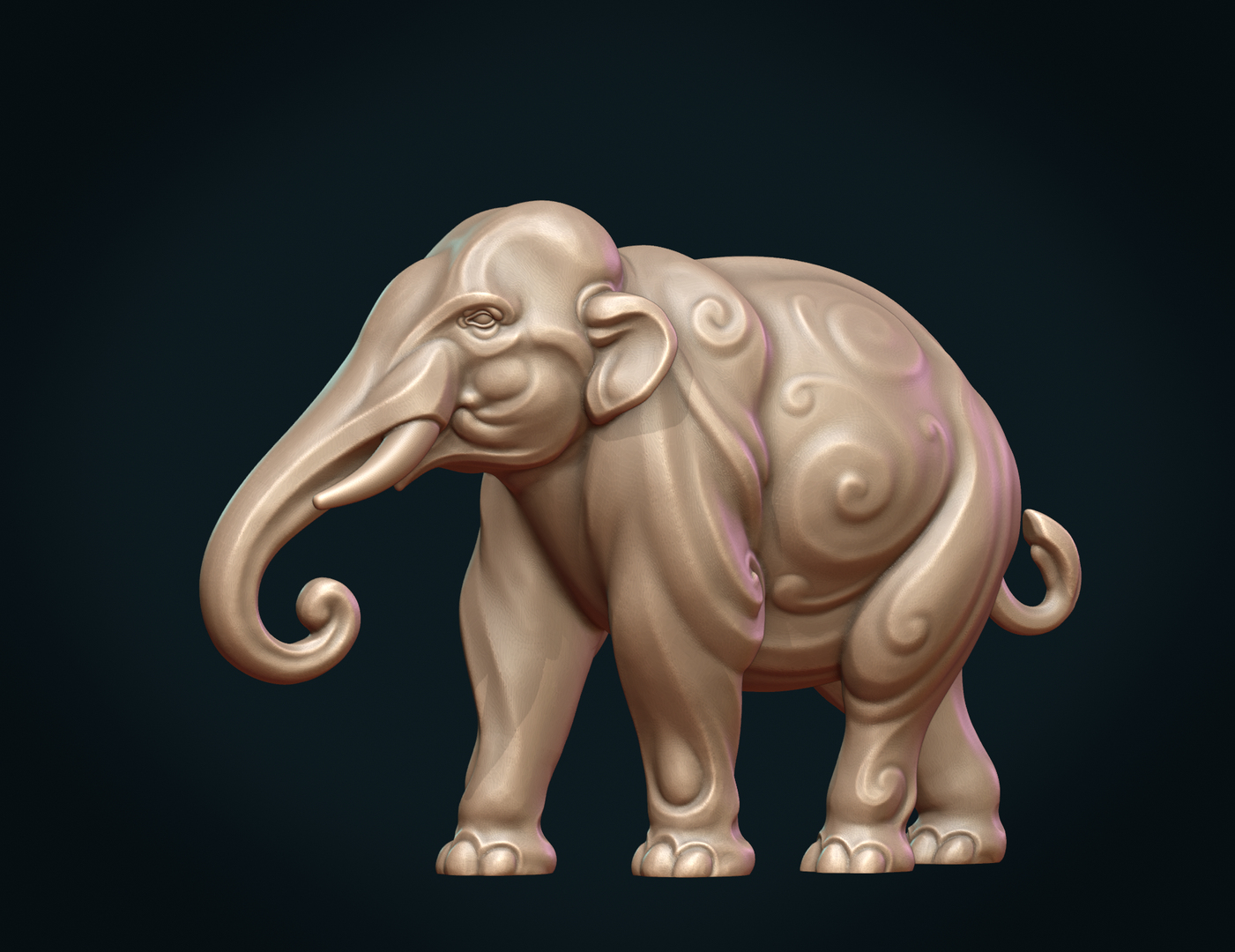 3D Model Elephant Sculpture - TurboSquid 1766866