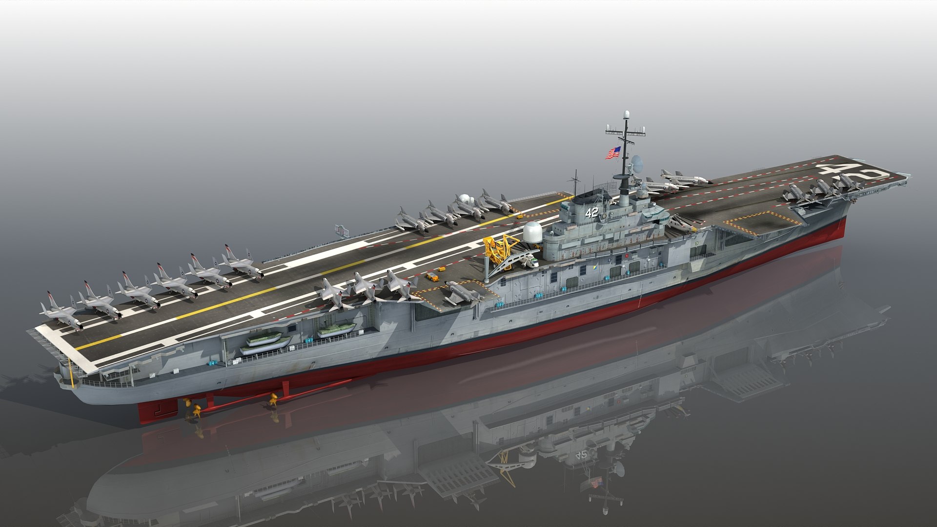 USS Franklin D Roosevelt CV-42 3D - TurboSquid 2068856