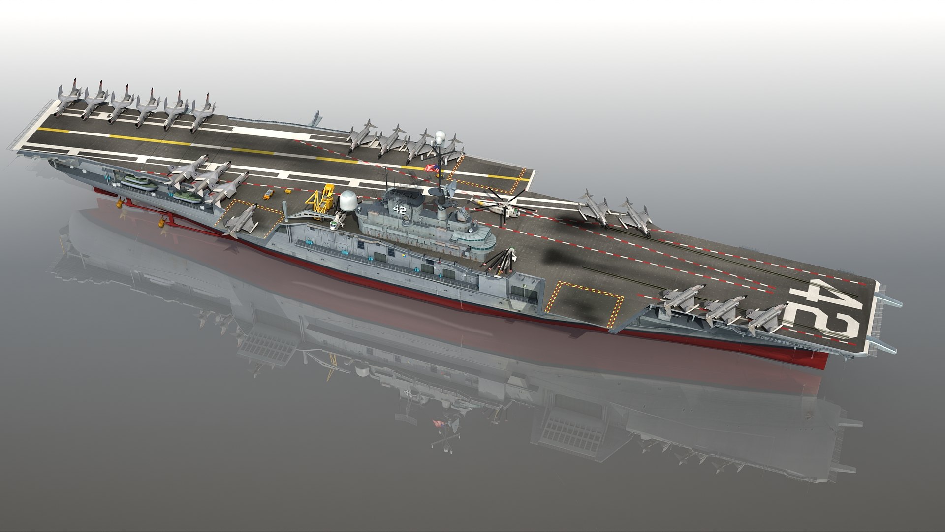 USS Franklin D Roosevelt CV-42 3D - TurboSquid 2068856