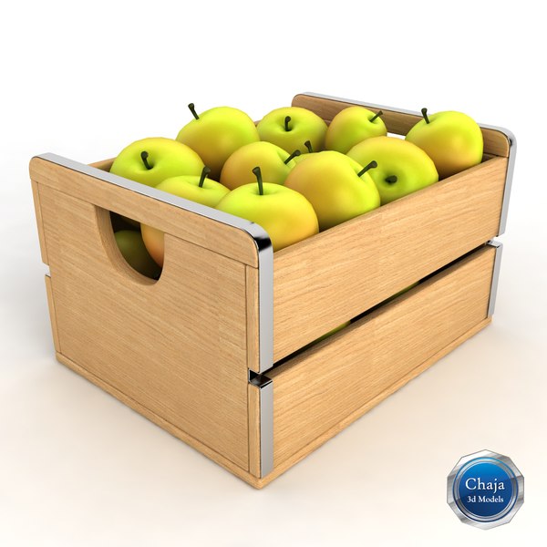 apple crate 3d model