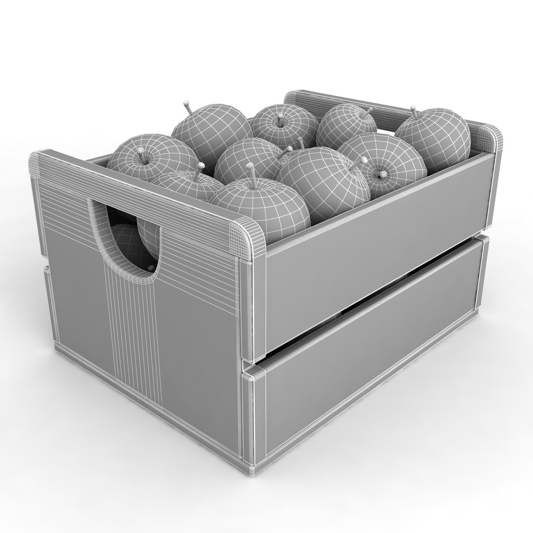 Apple Crate 3d Model