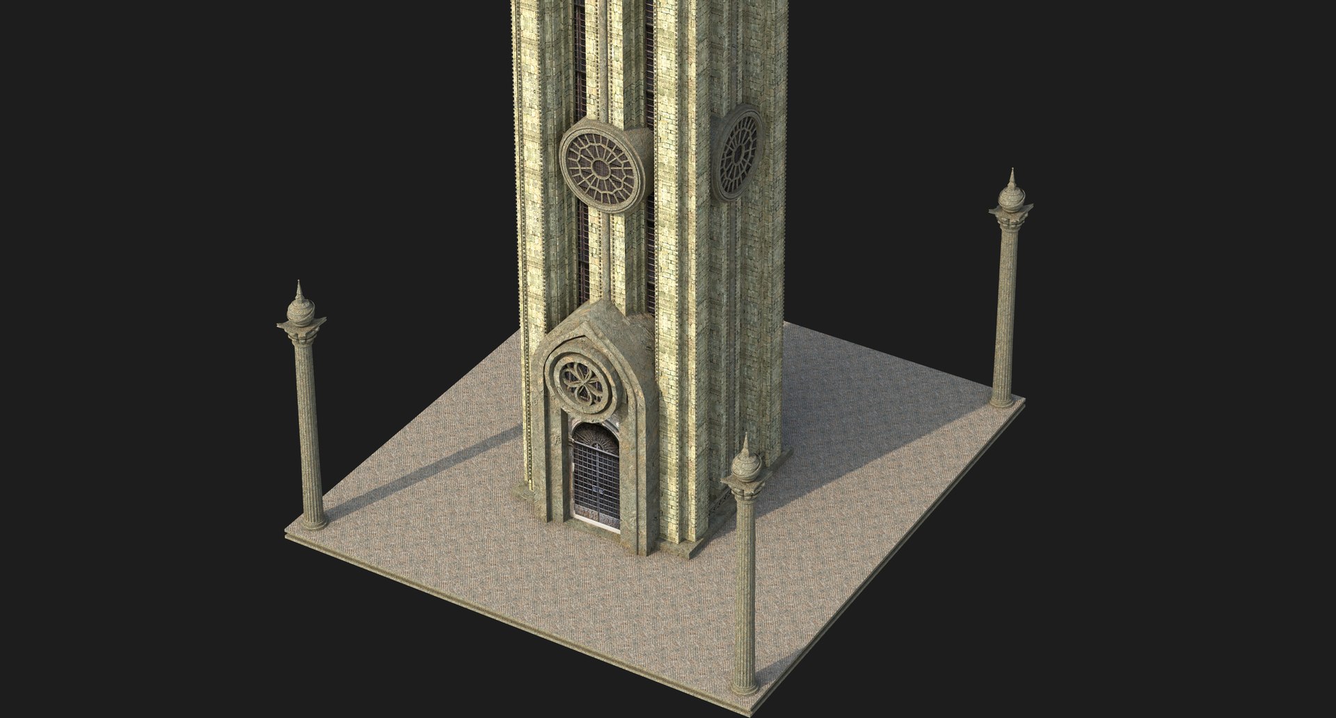 3D Fantasy Long Ancient Tower - TurboSquid 1988024
