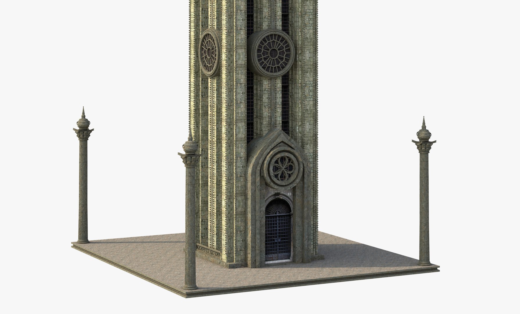 3D Fantasy Long Ancient Tower - TurboSquid 1988024