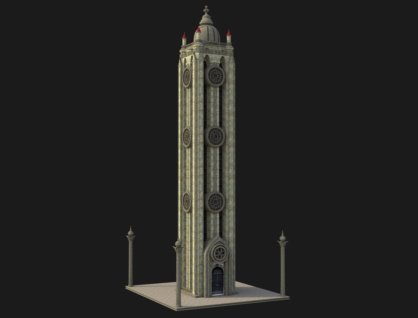 3D Fantasy Long Ancient Tower - TurboSquid 1988024