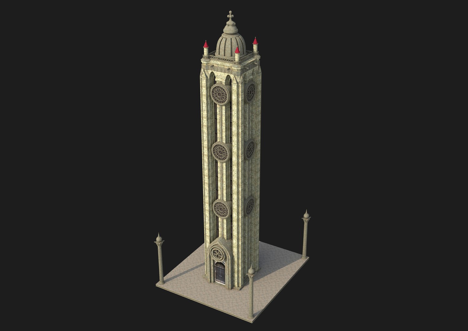 3D Fantasy Long Ancient Tower - TurboSquid 1988024