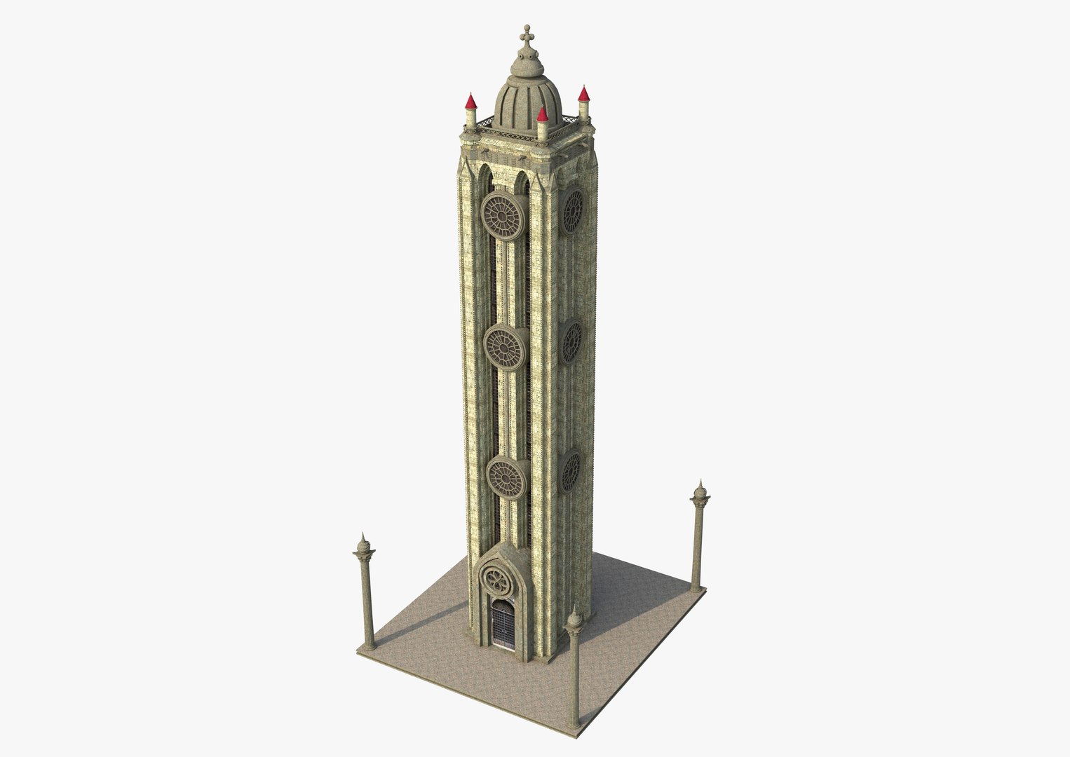 3D Fantasy Long Ancient Tower - TurboSquid 1988024