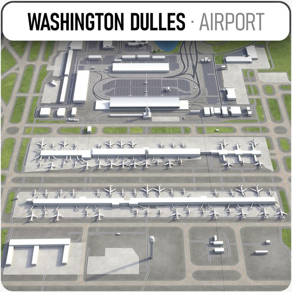 modelo 3d Aeropuerto Internacional Dulles - IAD - TurboSquid 1577176