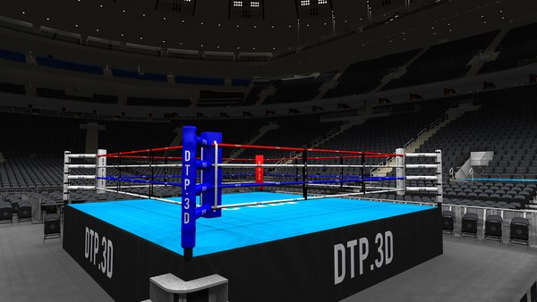 modelo 3d MSG Boxing Arena con audiencia animada (RT) - TurboSquid 1456602