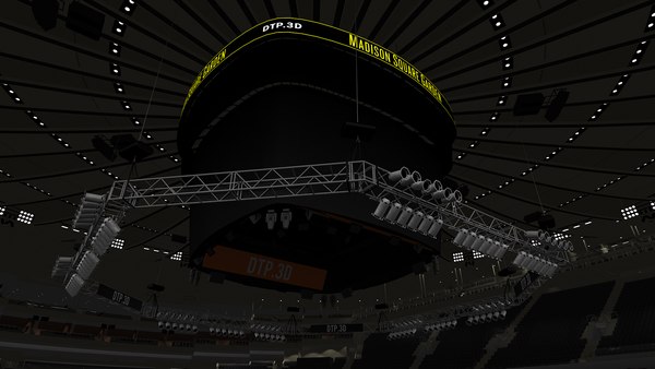 modelo 3d MSG Boxing Arena con audiencia animada (RT) - TurboSquid 1456602