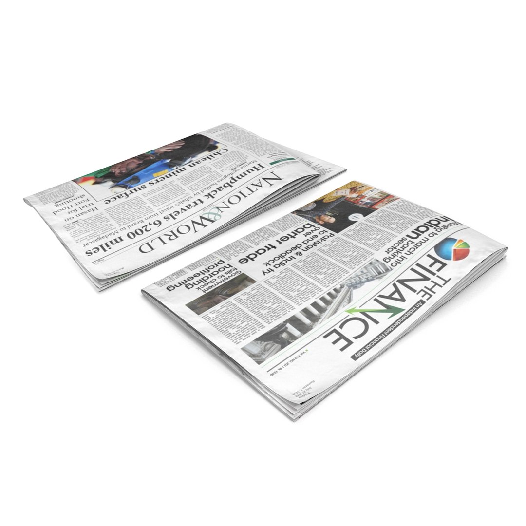3d Model Newspapers Realistic