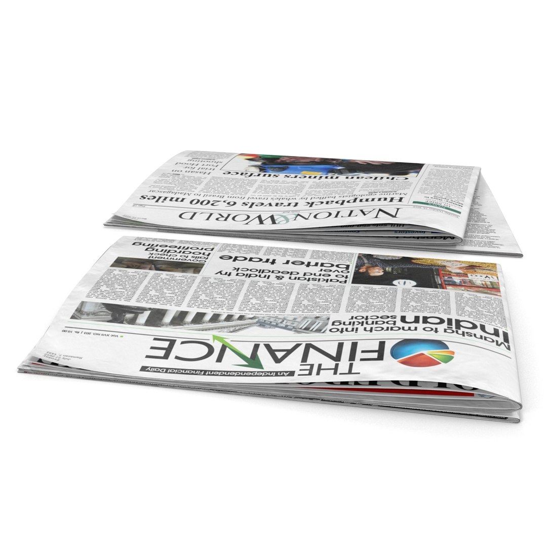 3d Model Newspapers Realistic