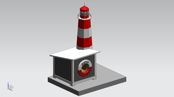 dogs lighthouse 3d model