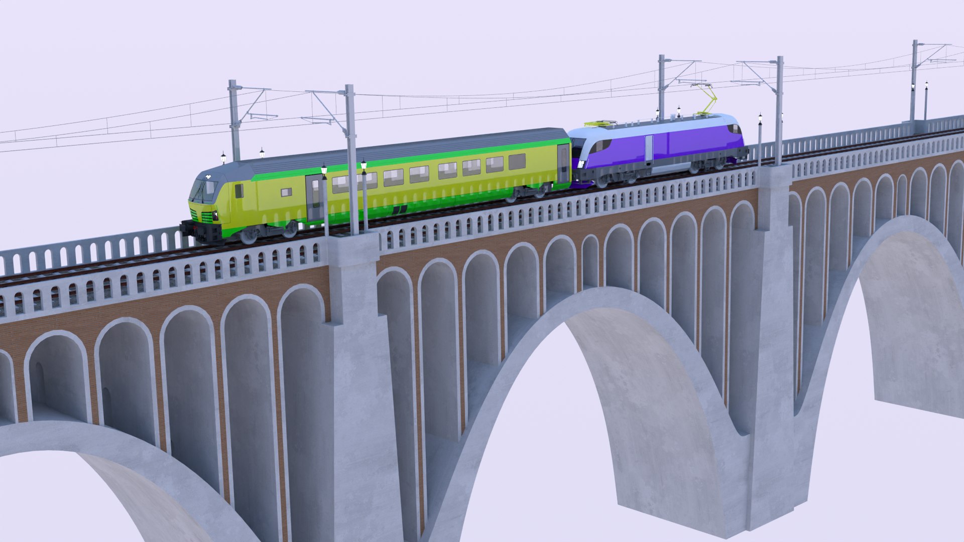 3D Siemens Vectrain On Viaduct Model - TurboSquid 2379065