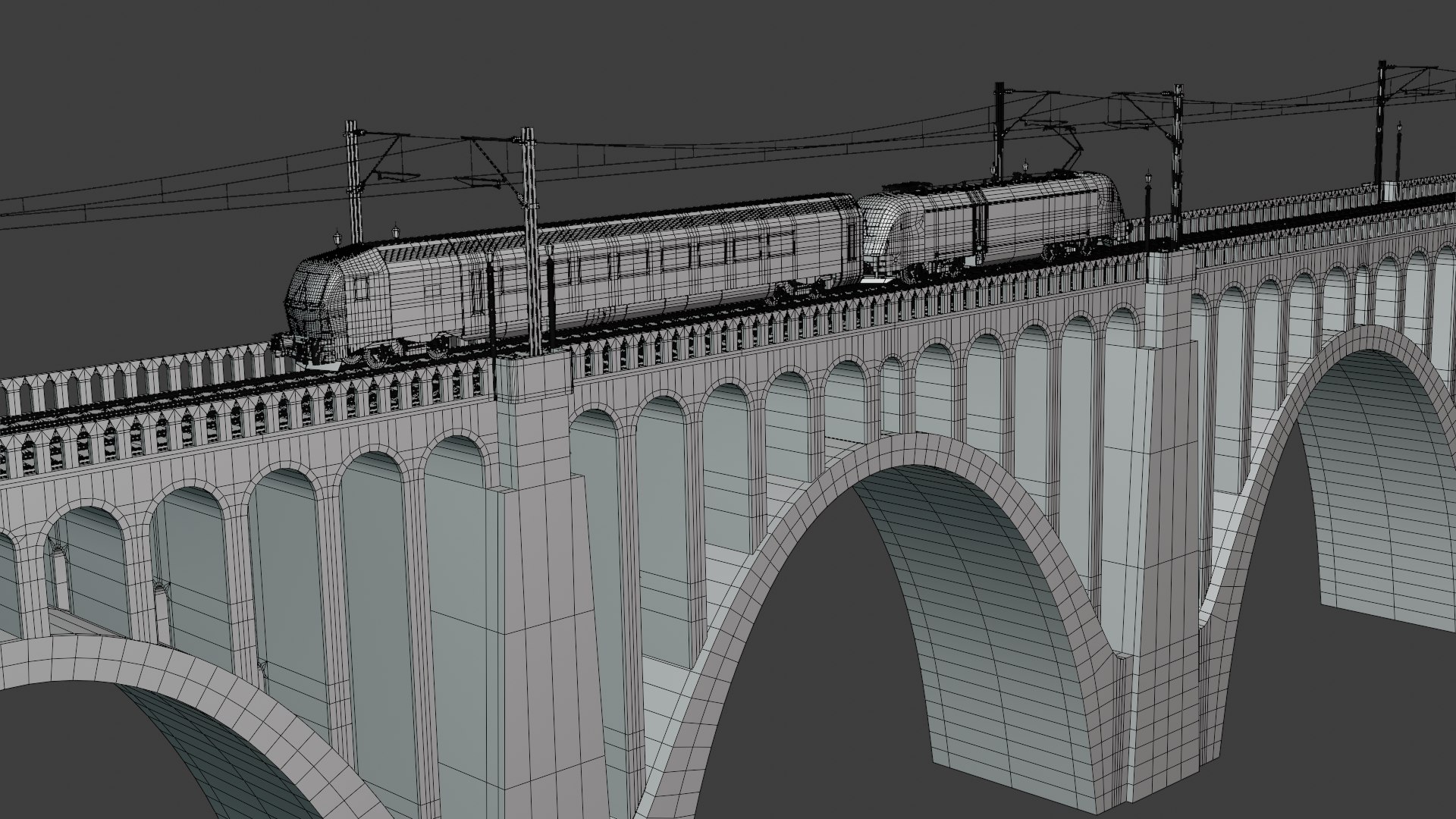3D Siemens Vectrain On Viaduct Model - TurboSquid 2379065