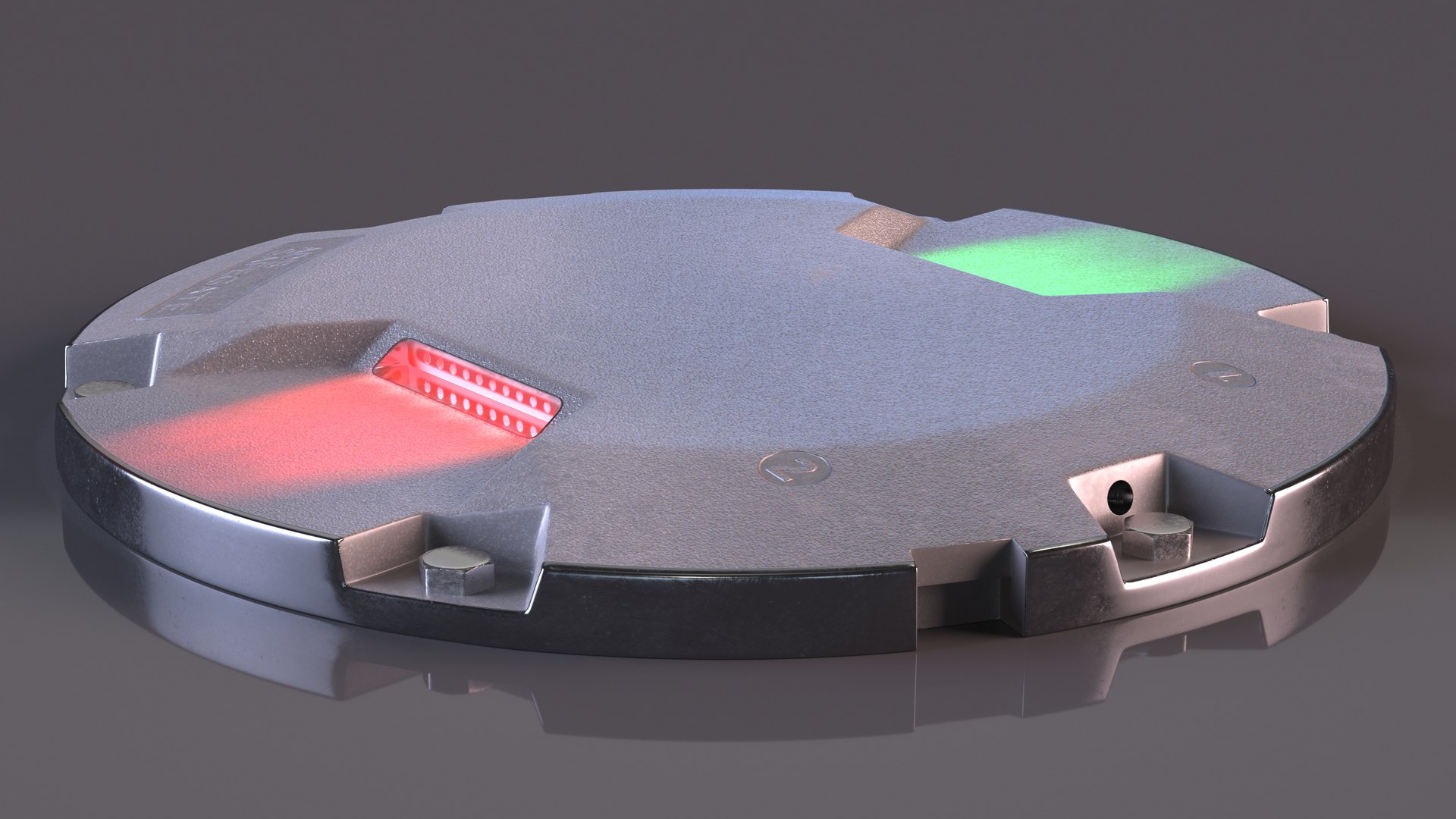 3D Model Green Red Runway Centerline Light Double - TurboSquid 2054544