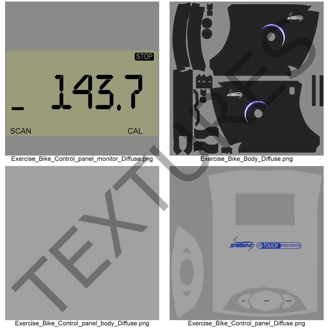exercise bike stamina airgometer 3d model