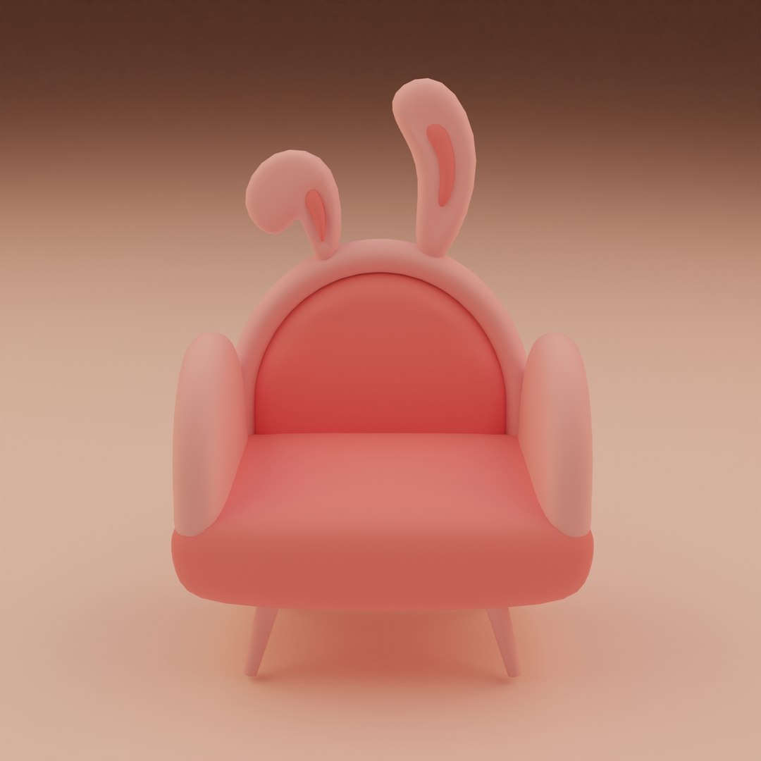 3D Model Stylized Bunny Chair - TurboSquid 2181221