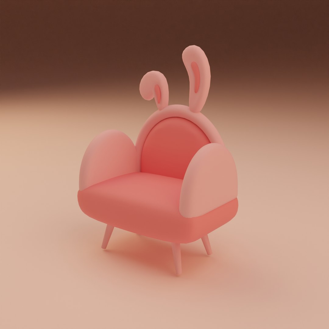 3D Model Stylized Bunny Chair - TurboSquid 2181221