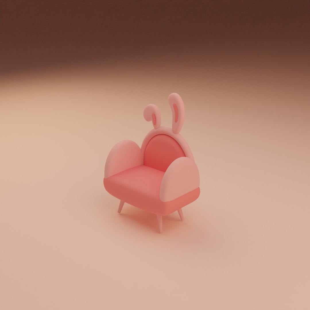3D Model Stylized Bunny Chair - TurboSquid 2181221