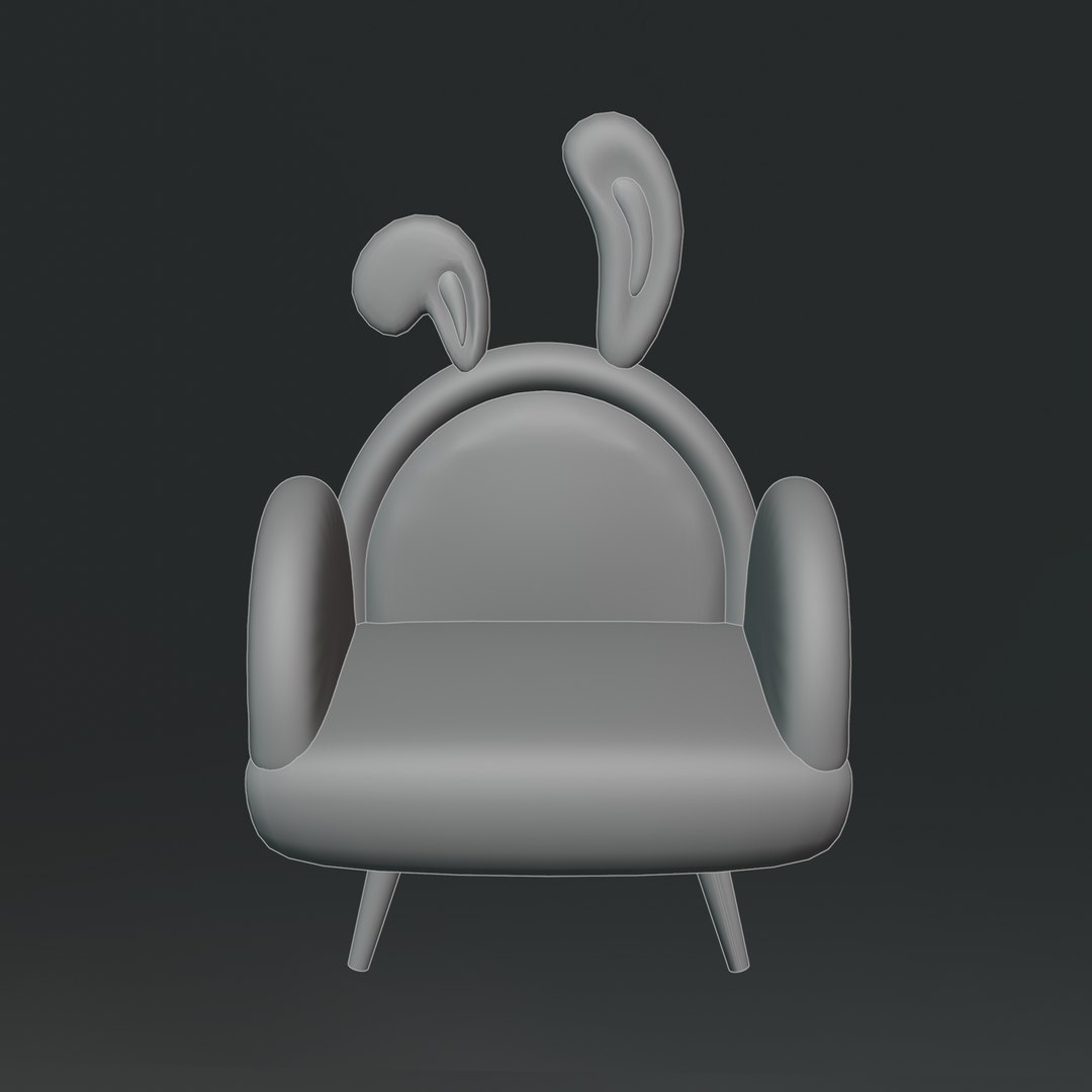 3D Model Stylized Bunny Chair - TurboSquid 2181221
