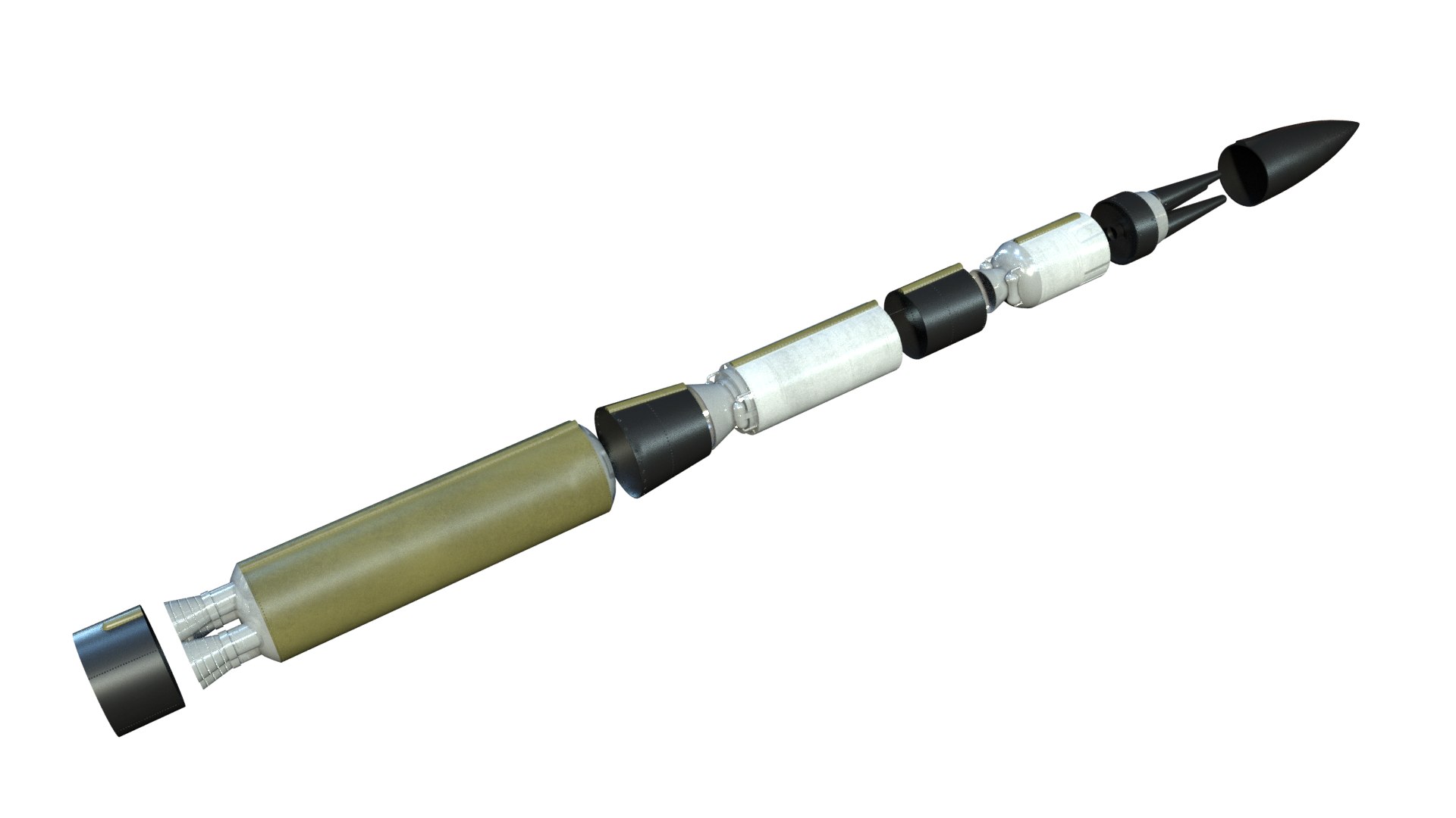 Minuteman III ICBM Missile Model - TurboSquid 2231299