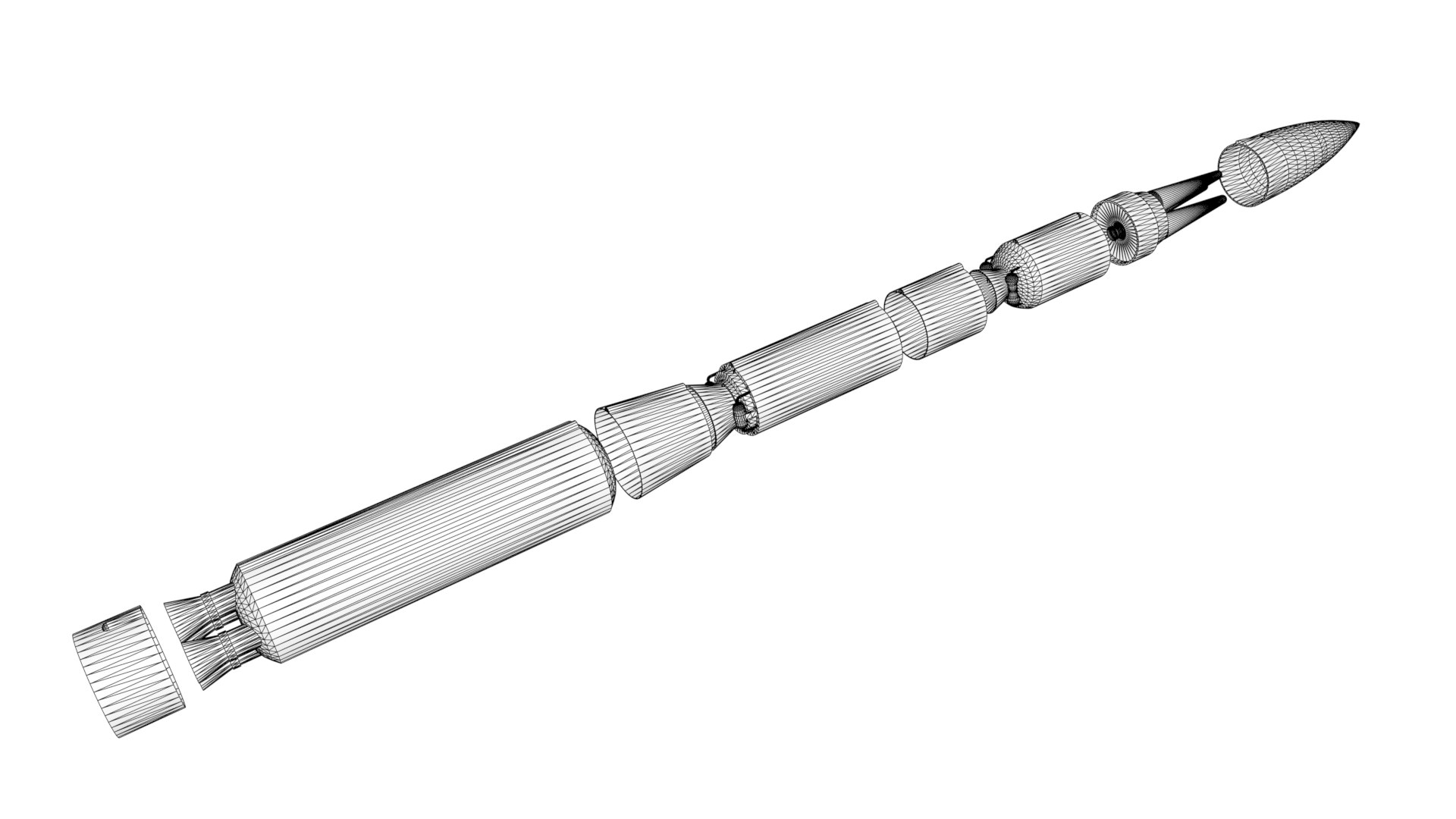 Minuteman III ICBM Missile Model - TurboSquid 2231299