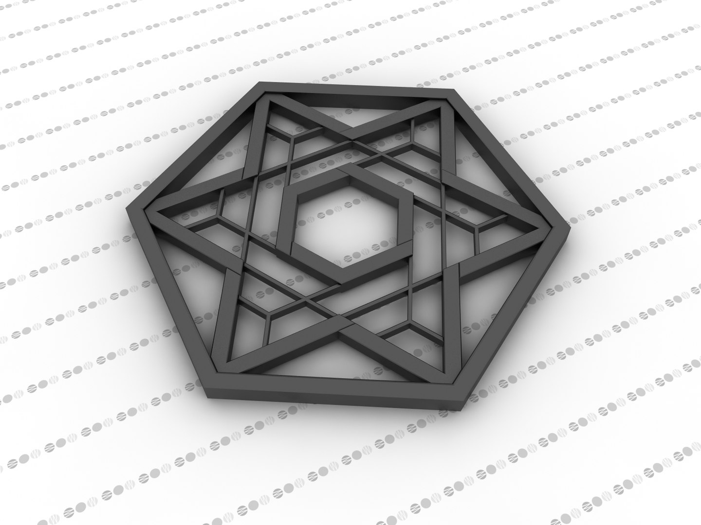 Star David Hexagon 3D - TurboSquid 1429665