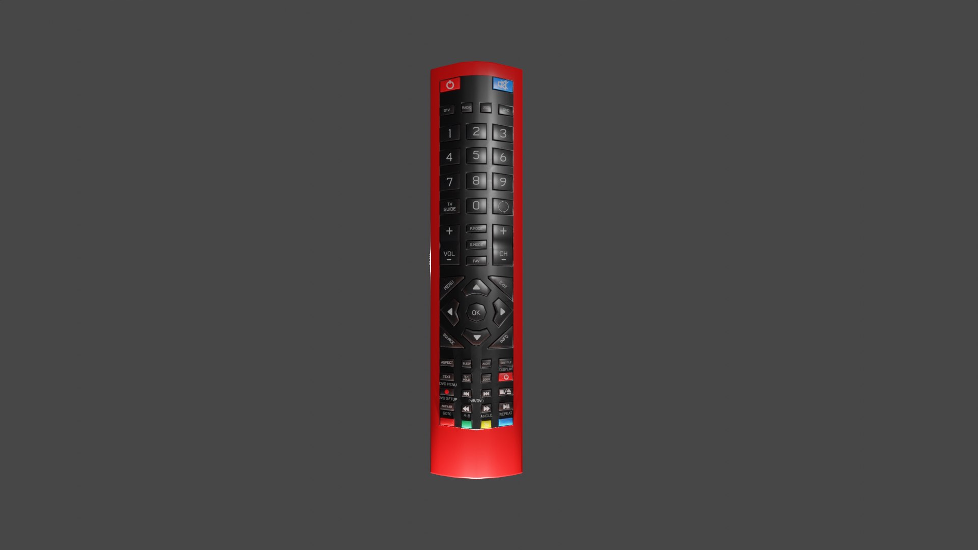 3D Red TV Remote Control - TurboSquid 2277498