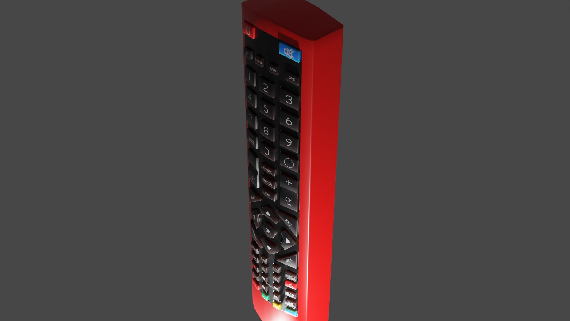 3D Red TV Remote Control - TurboSquid 2277498