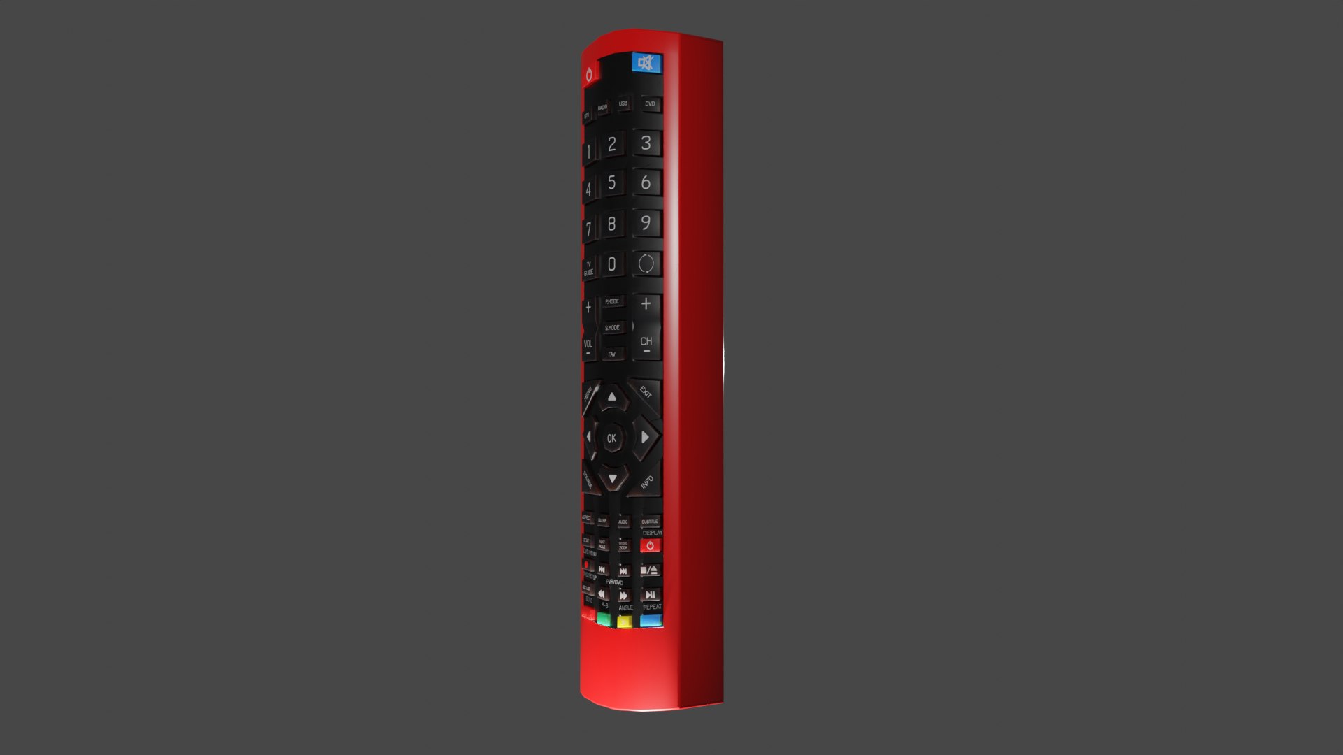 3D Red TV Remote Control - TurboSquid 2277498
