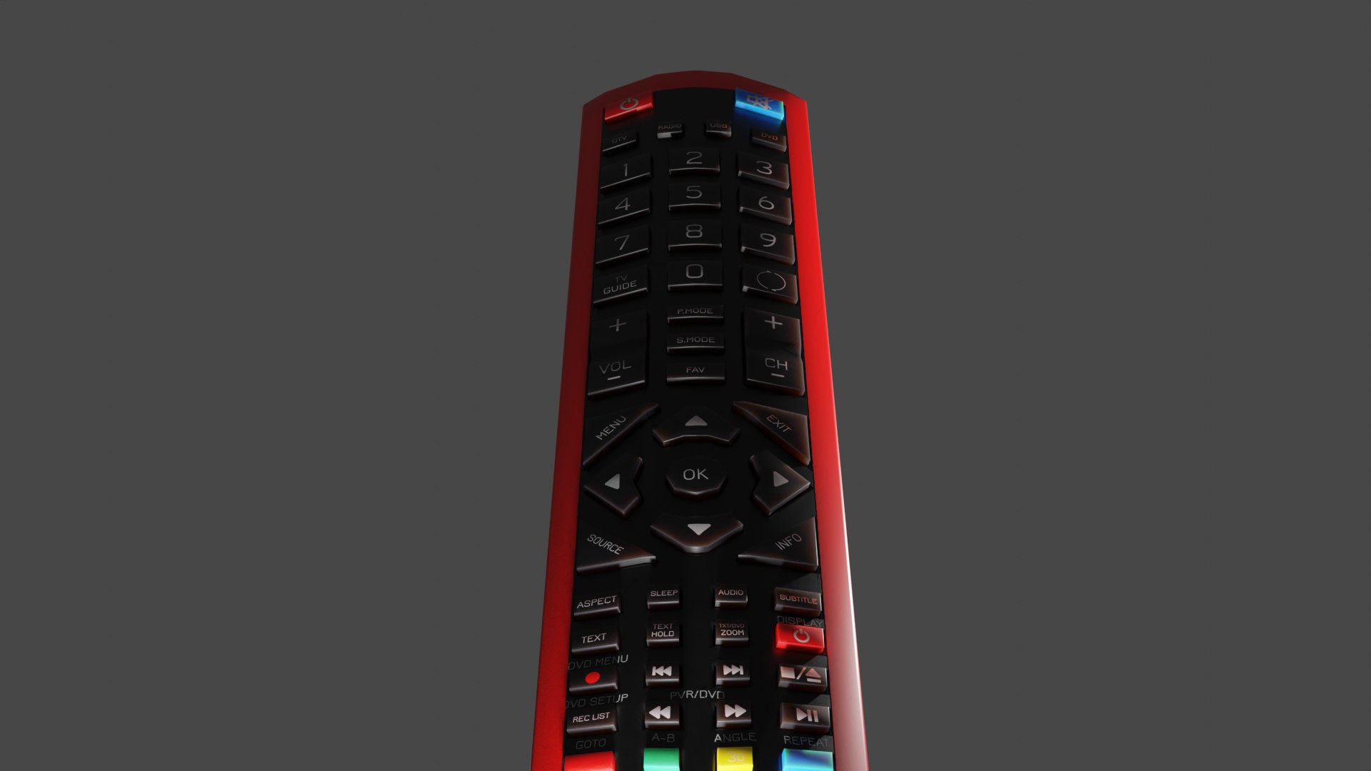 3D Red TV Remote Control - TurboSquid 2277498