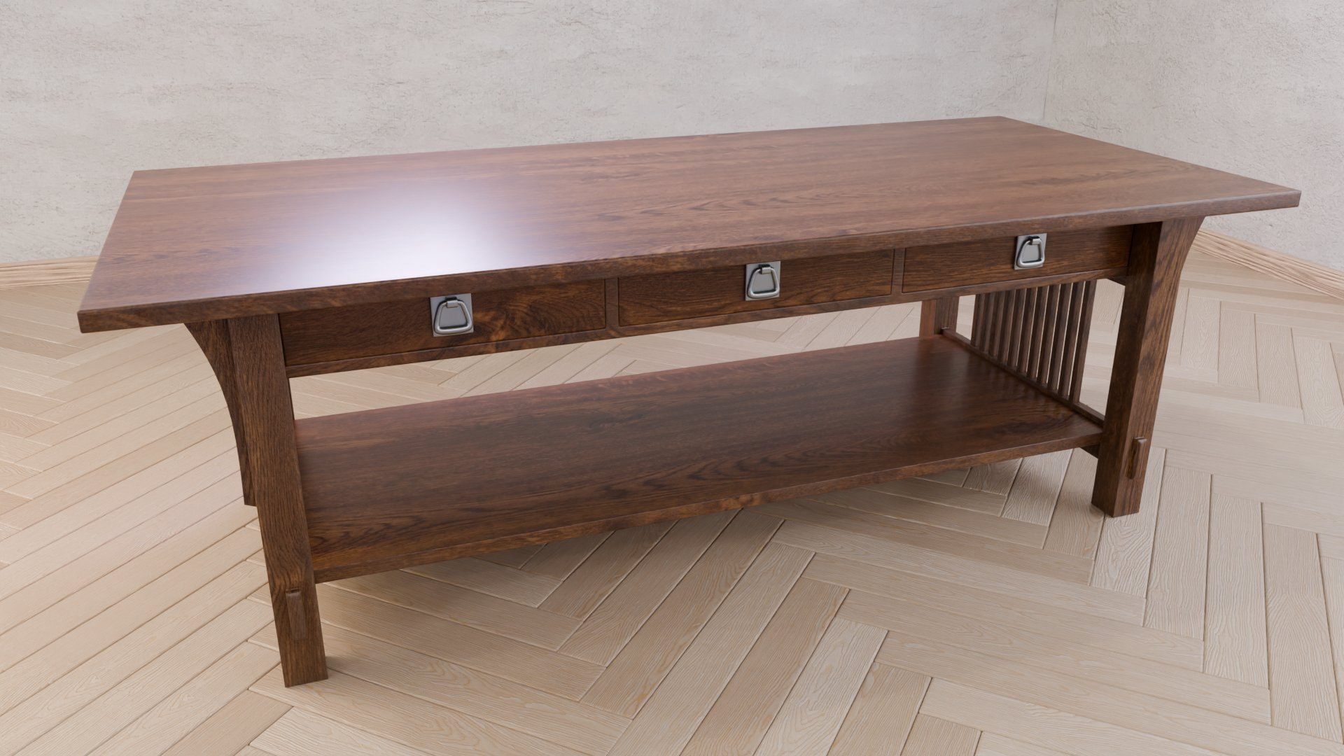 3D Stickley Highlands Table Model - TurboSquid 2130334