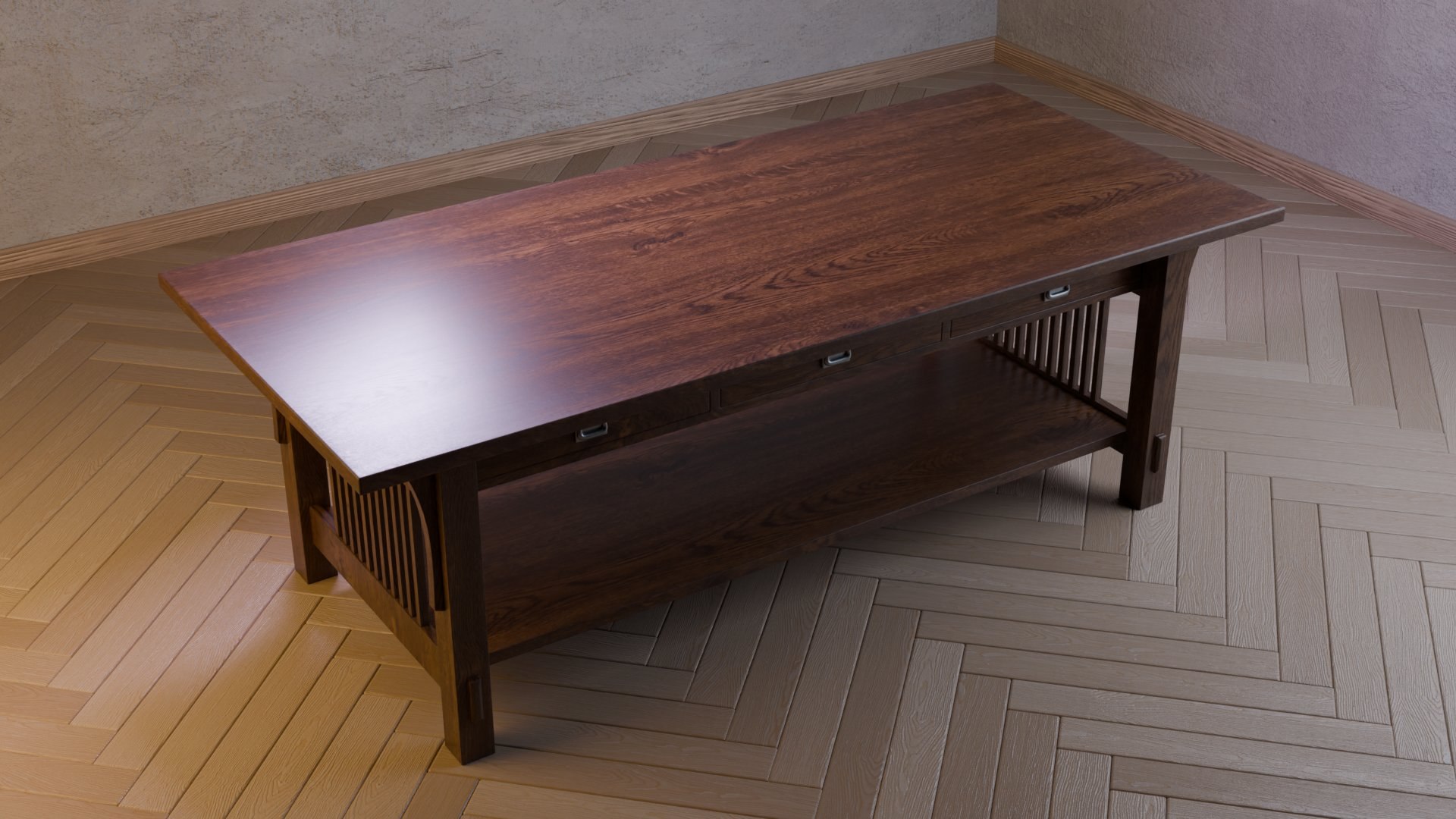 3D Stickley Highlands Table Model - TurboSquid 2130334