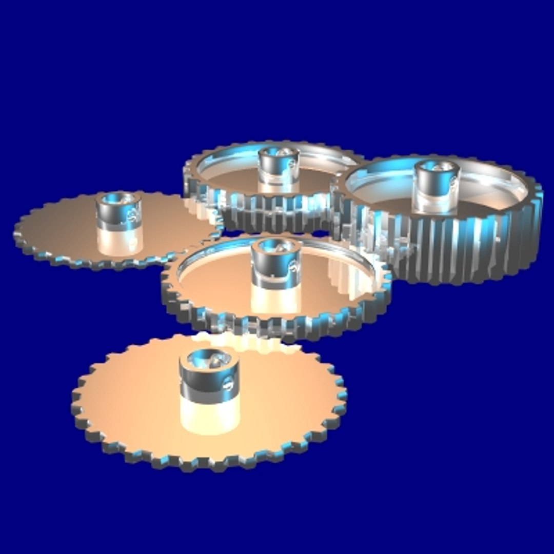 3d Model 30 Tooth Gear Set