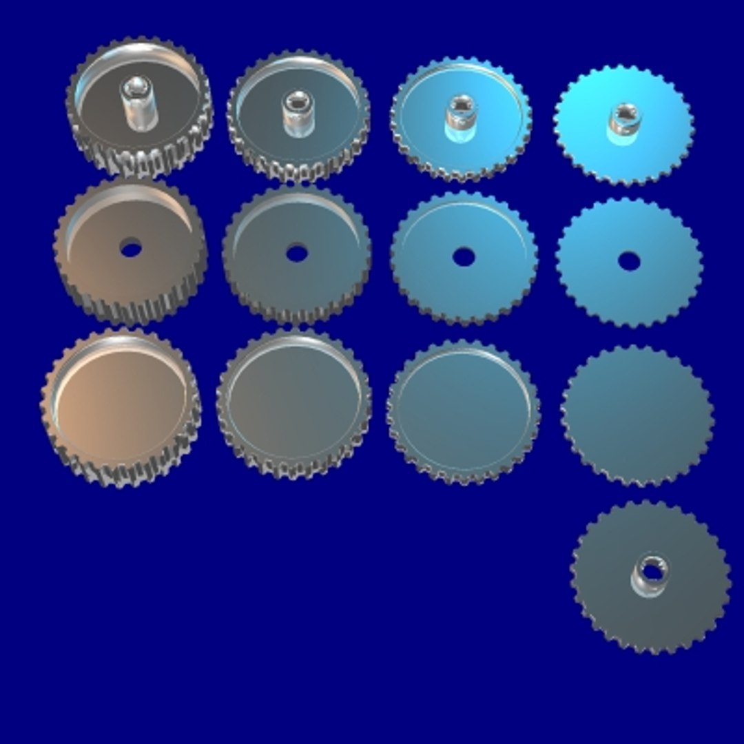 3d Model 30 Tooth Gear Set