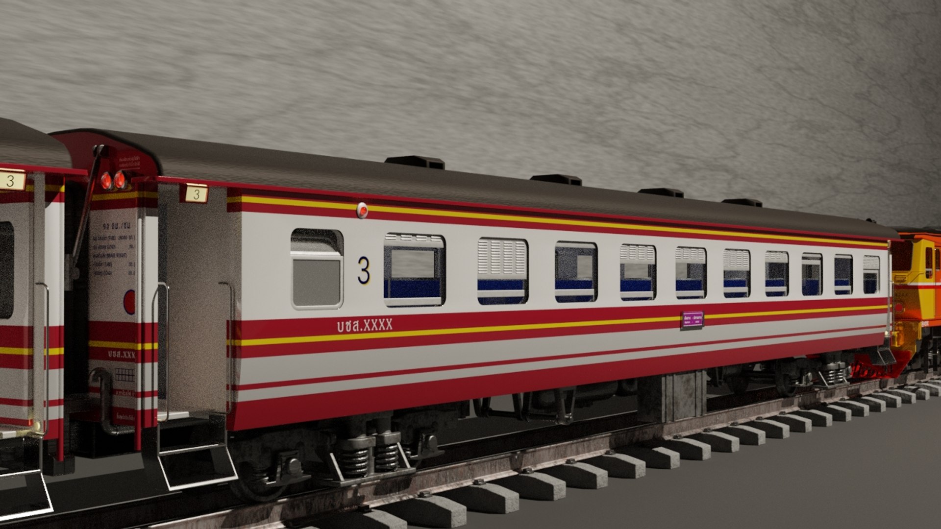 3rd Class Train 3D Model - TurboSquid 2306534