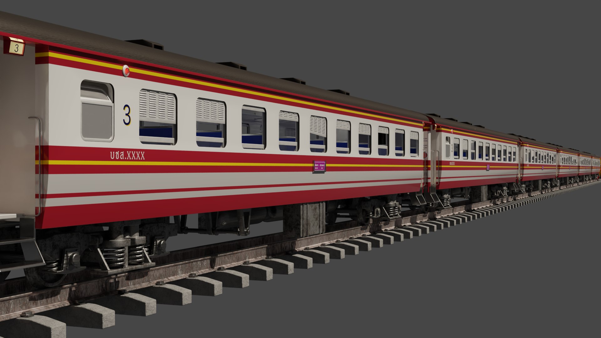 3rd Class Train 3D Model - TurboSquid 2306534