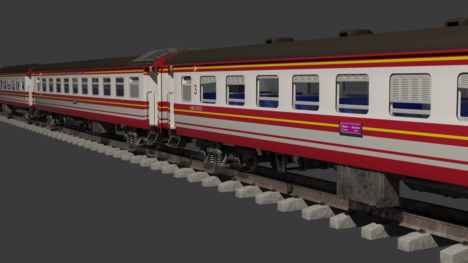 3rd Class Train 3D Model - TurboSquid 2306534