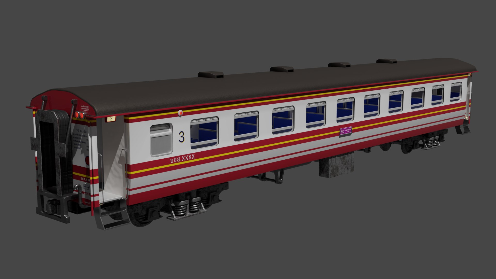 3rd Class Train 3D Model - TurboSquid 2306534