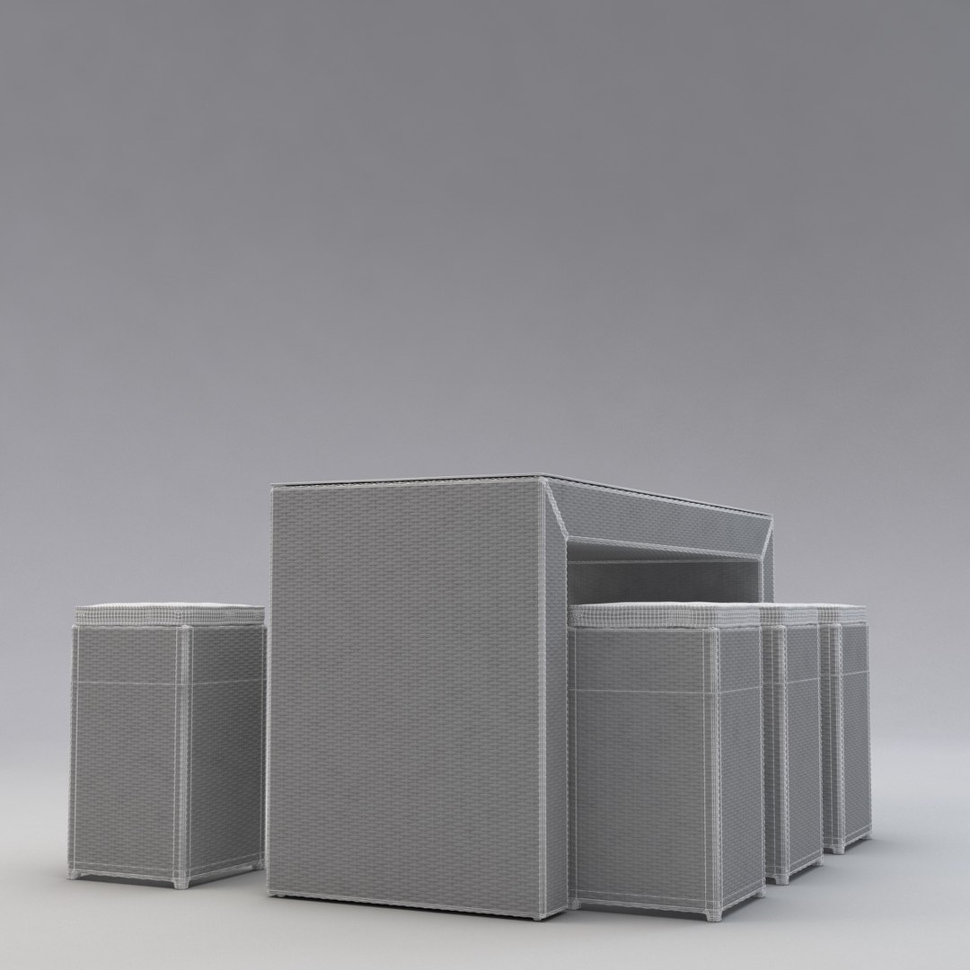 Maya Cubed Pub Rattan Furniture