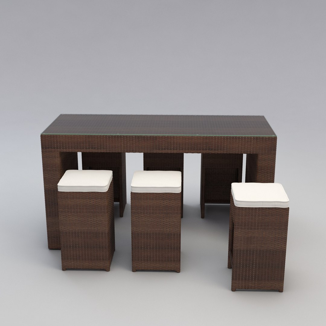 Maya Cubed Pub Rattan Furniture
