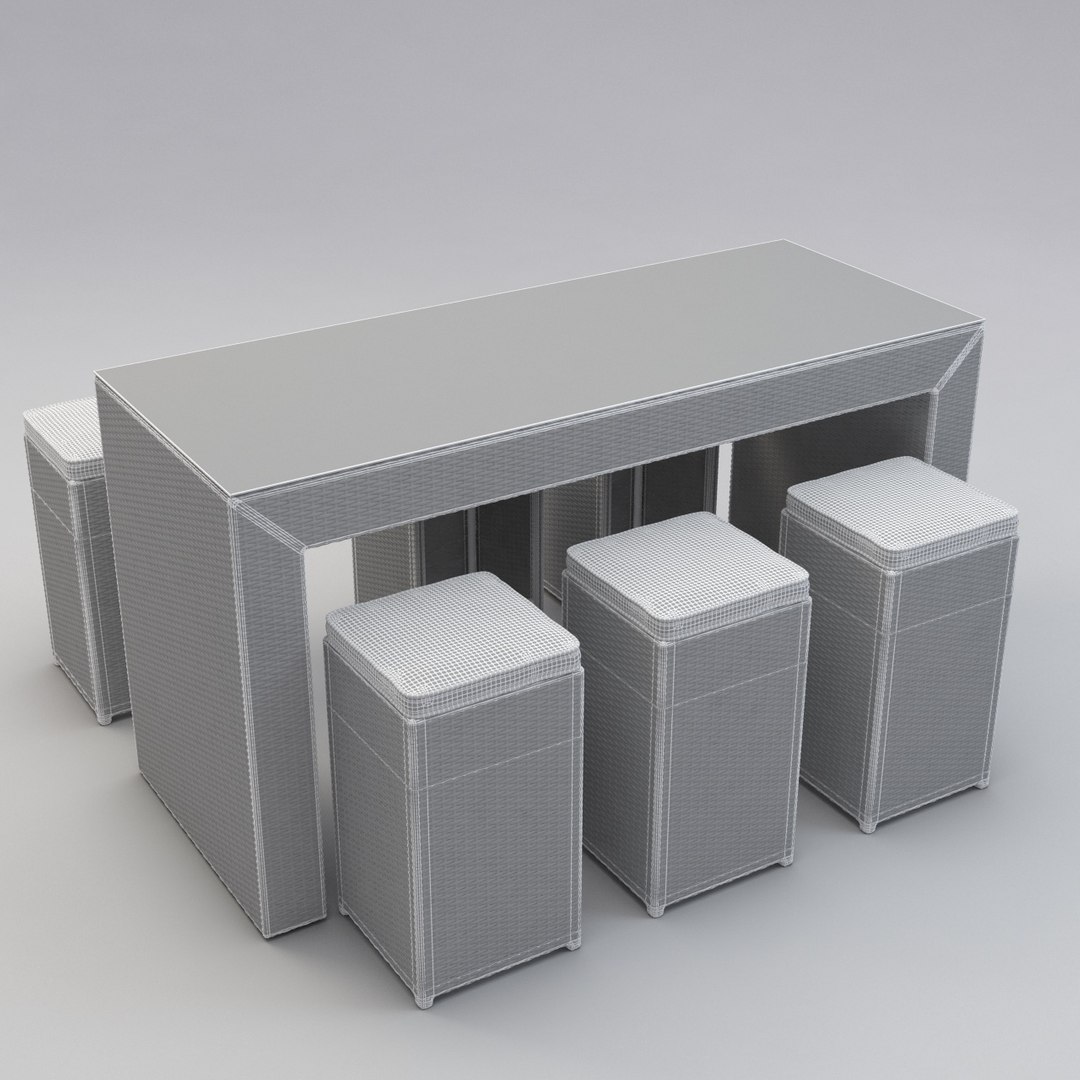 Maya Cubed Pub Rattan Furniture